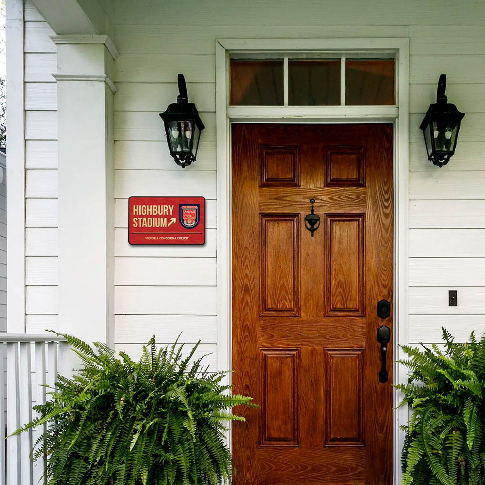 Highbury Stadium - Arsenal Retro Door Sign