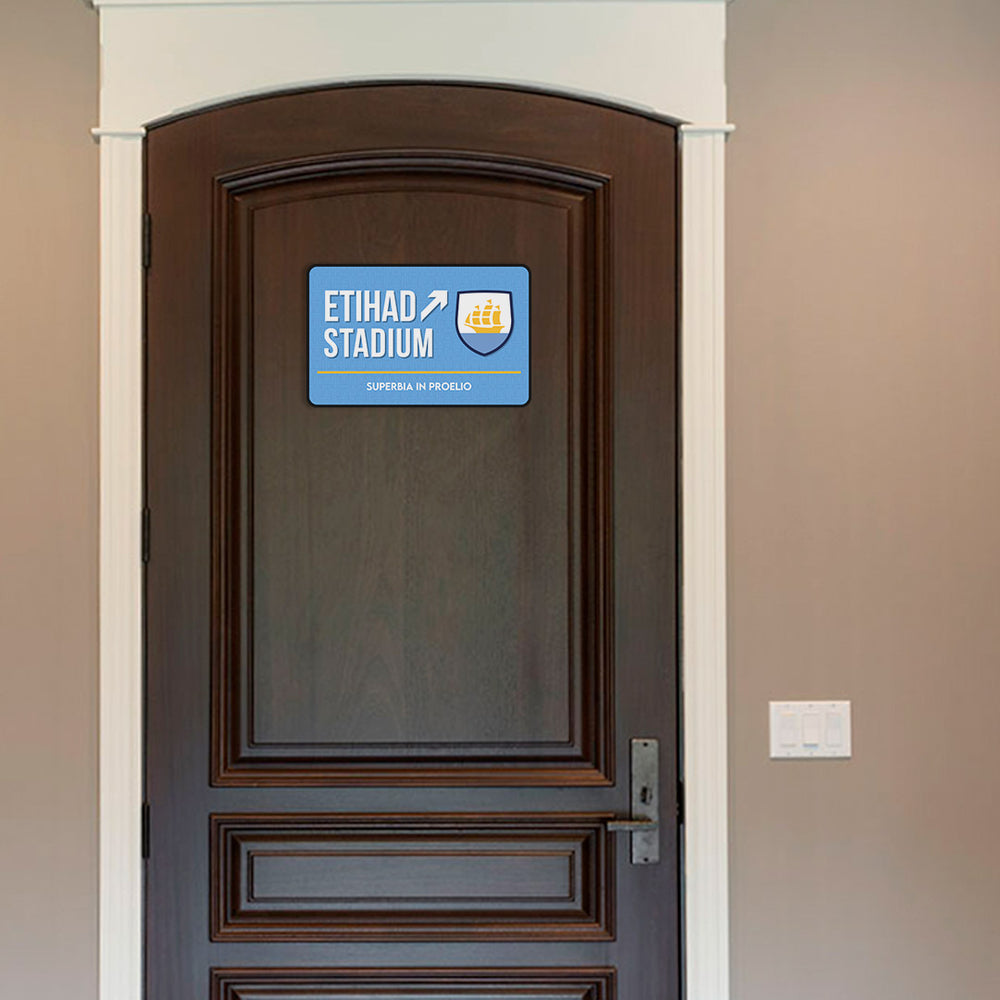 Etihad Stadium Door Sign